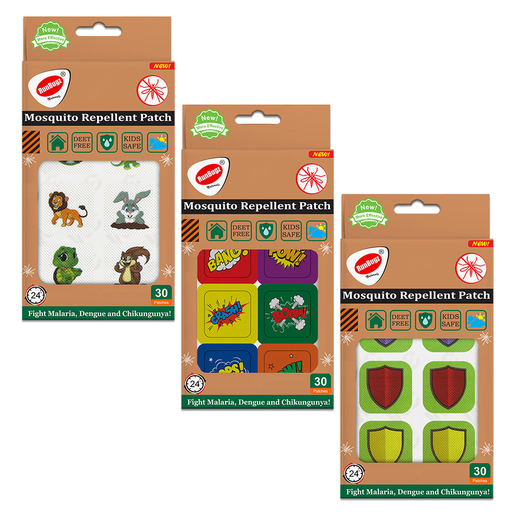 Mosquito repellent printed patches (Pack of 3 combo)