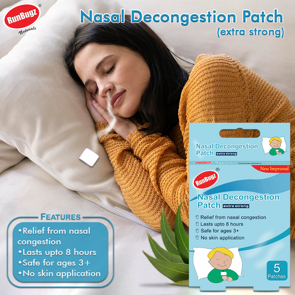 Nasal Decongestion Patches, 5 Patches (Pack of 3) – RunBugz